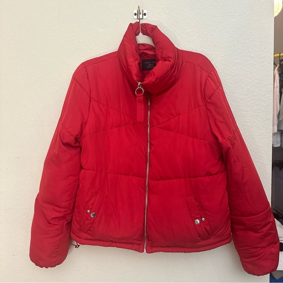 Love Tree | Jackets & Coats | Love Tree Womens Red Puffer Down Jacket ...
